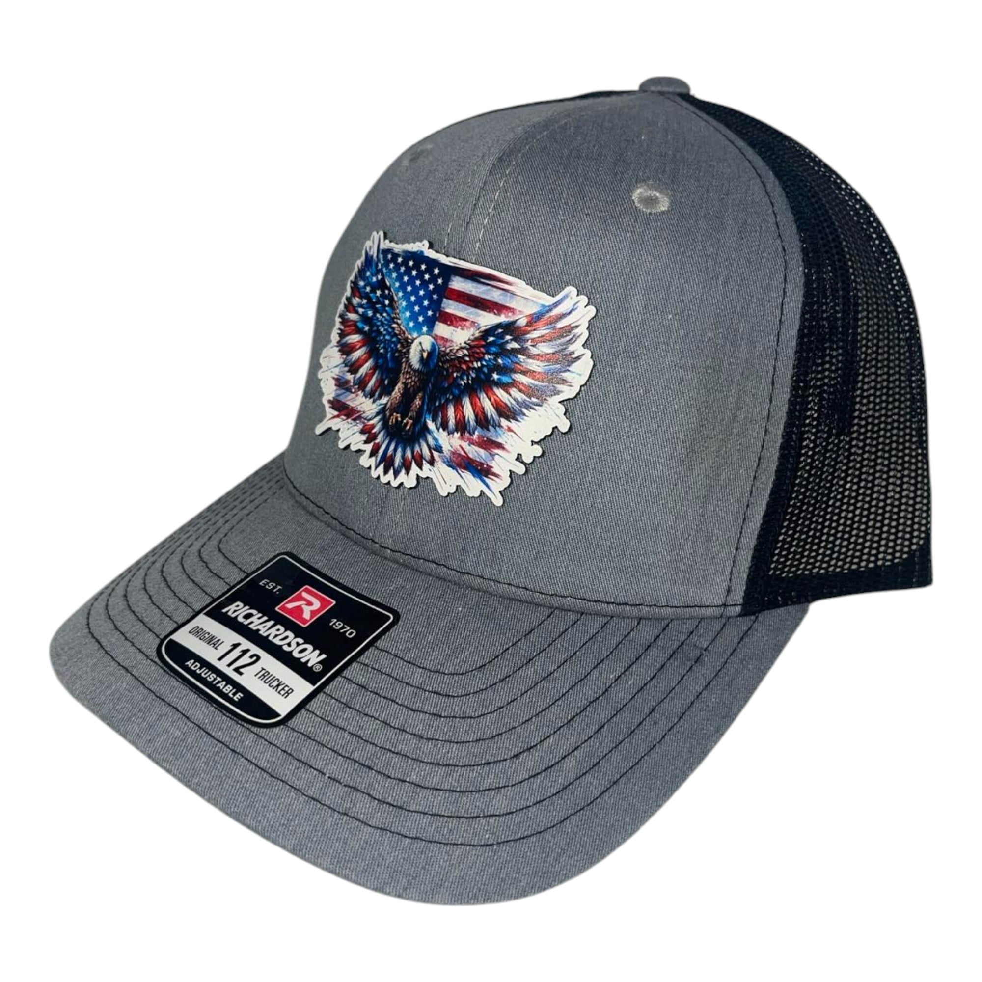Richardson R112 Mesh Snap Back With Patriotic Flying Eagle Patch ...