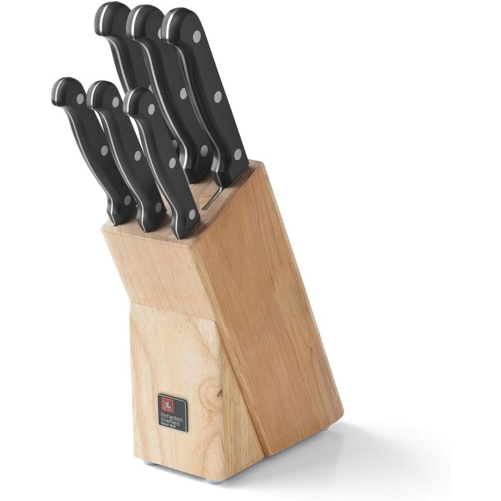 Richardson Sheffield Artisan 6-Piece Knife Block Set | Wood - Walmart.com