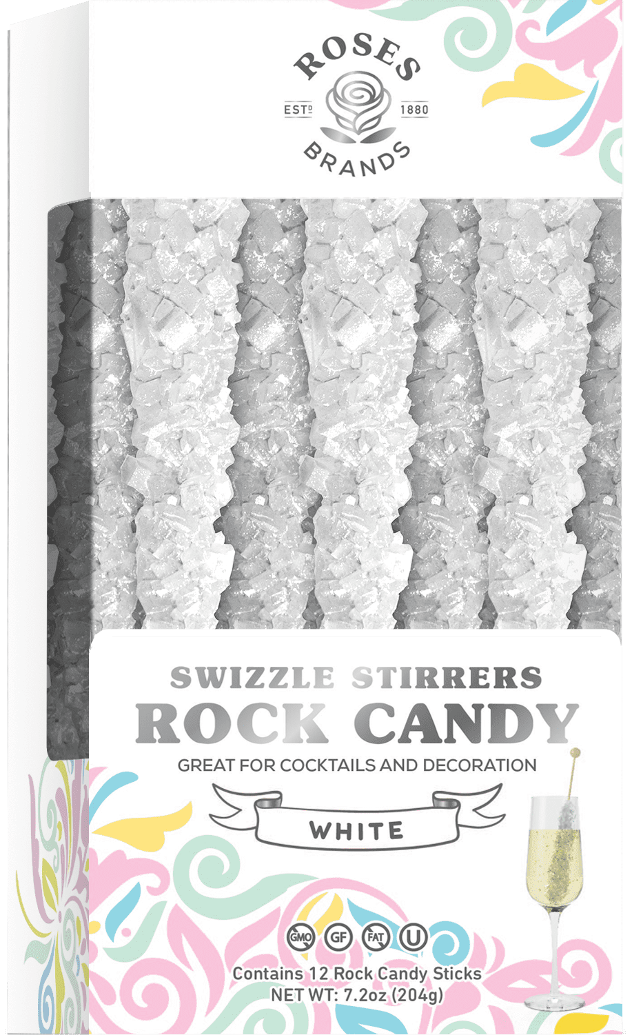 Richardson White Rock Candy Swizzle Sticks 12 piece box - Walmart.com