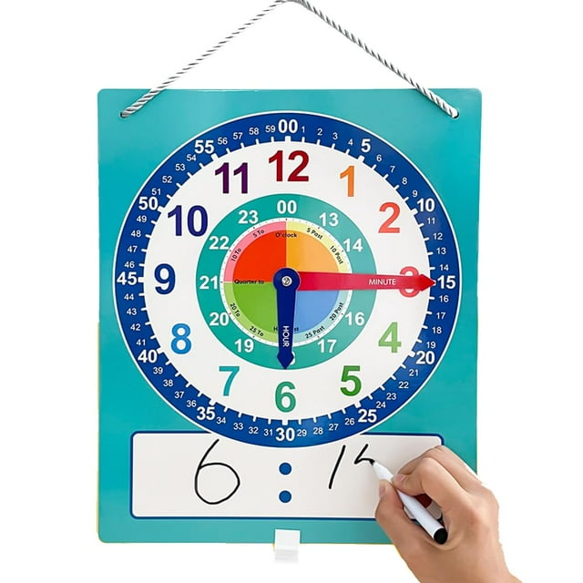 Richardy Telling Time Write TSF6 & Wipe Teaching Demonstration Clock ...