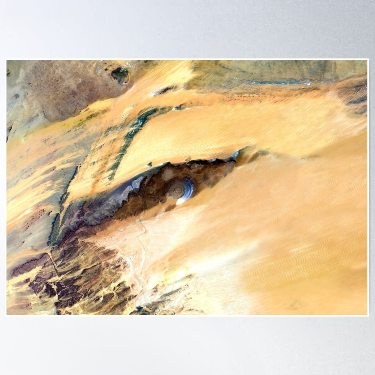 Richat Structure, Satellite Image (E620/0497) Poster Wall Art, Modern ...