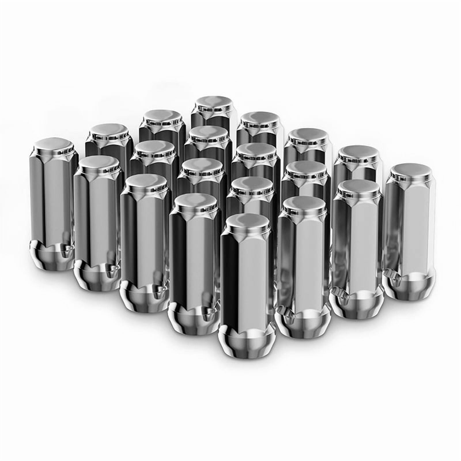 Richeer 20PCS 1.89 inch Chrome 1/2-20 Closed End Bulge Acorn Lug Nuts ...