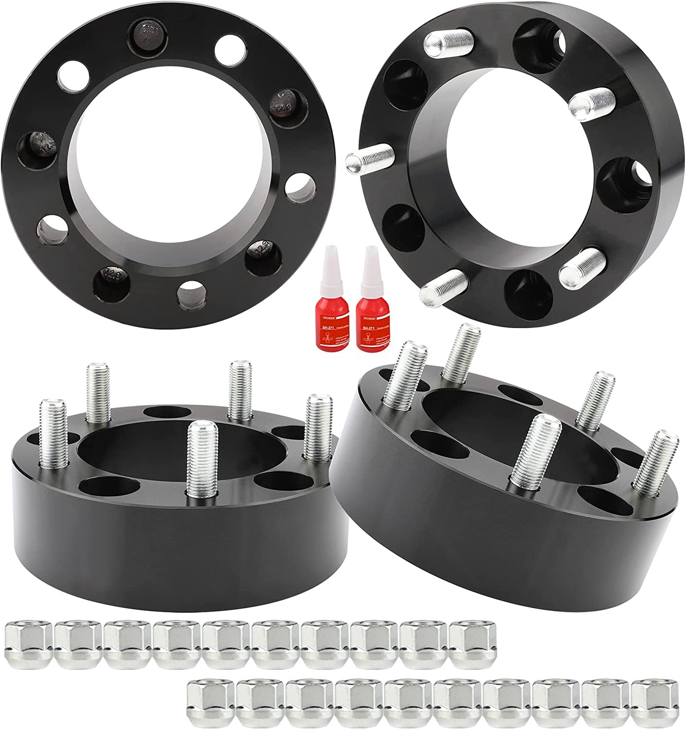 Richeer 4Pcs 5x5.5 5x139.7 Wheel Spacers 2" Thick for Dodge Ram 1500 ...