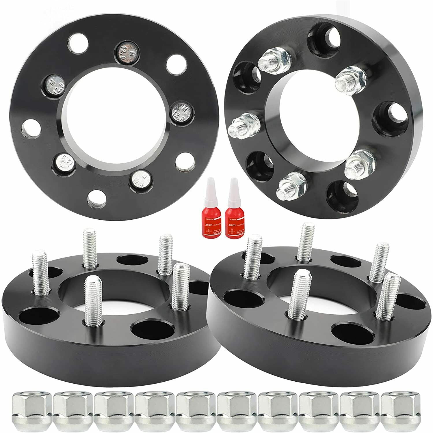 Richeer 4Pcs 5x5.5 to 5x4.5 Wheel Adapters 1.25" Thick 5x139.7 to 5x114 ...