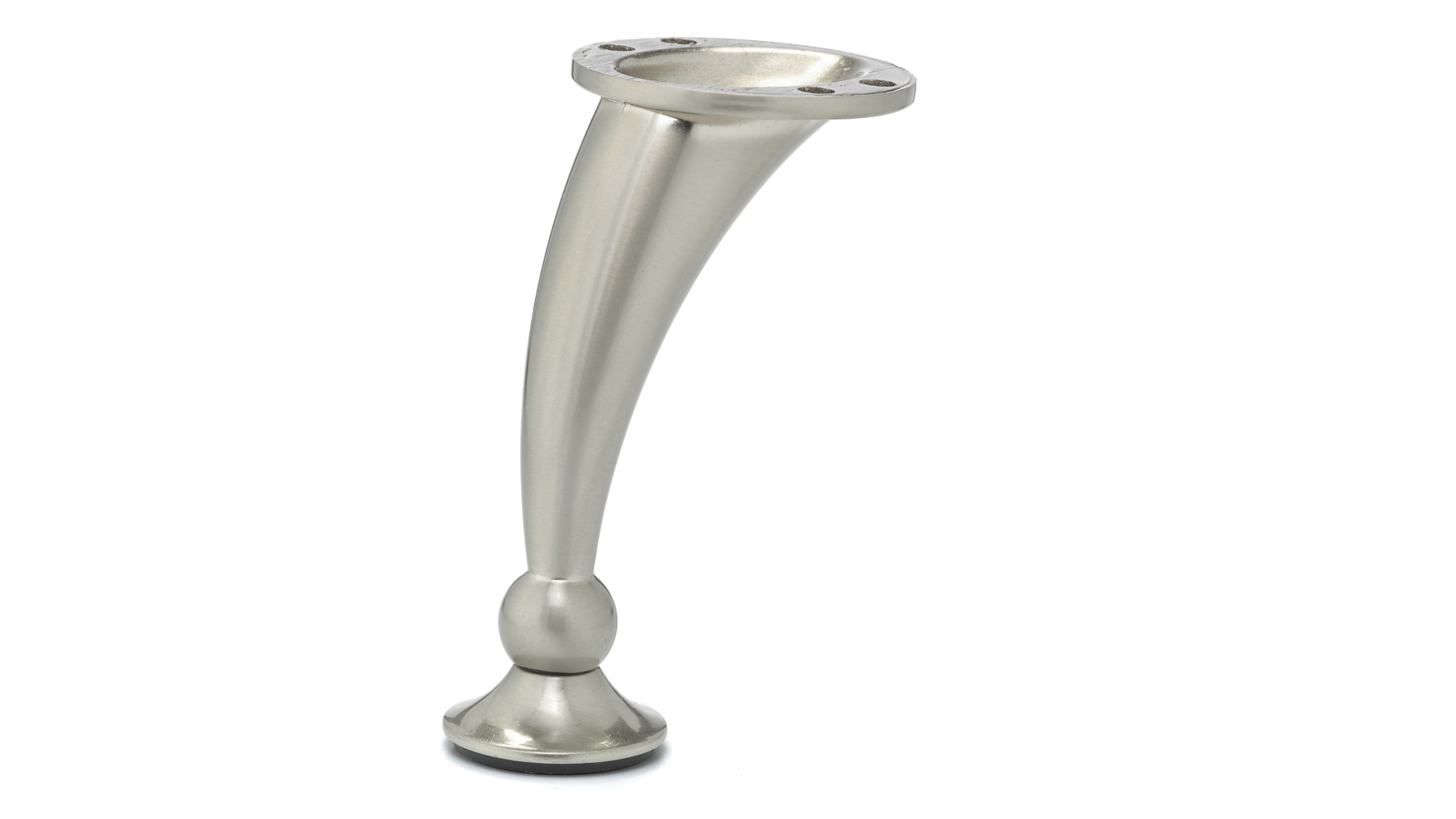 Richelieu Bp40730195 4-1/2" Tall Metal Furniture Leg - Nickel - Walmart.com