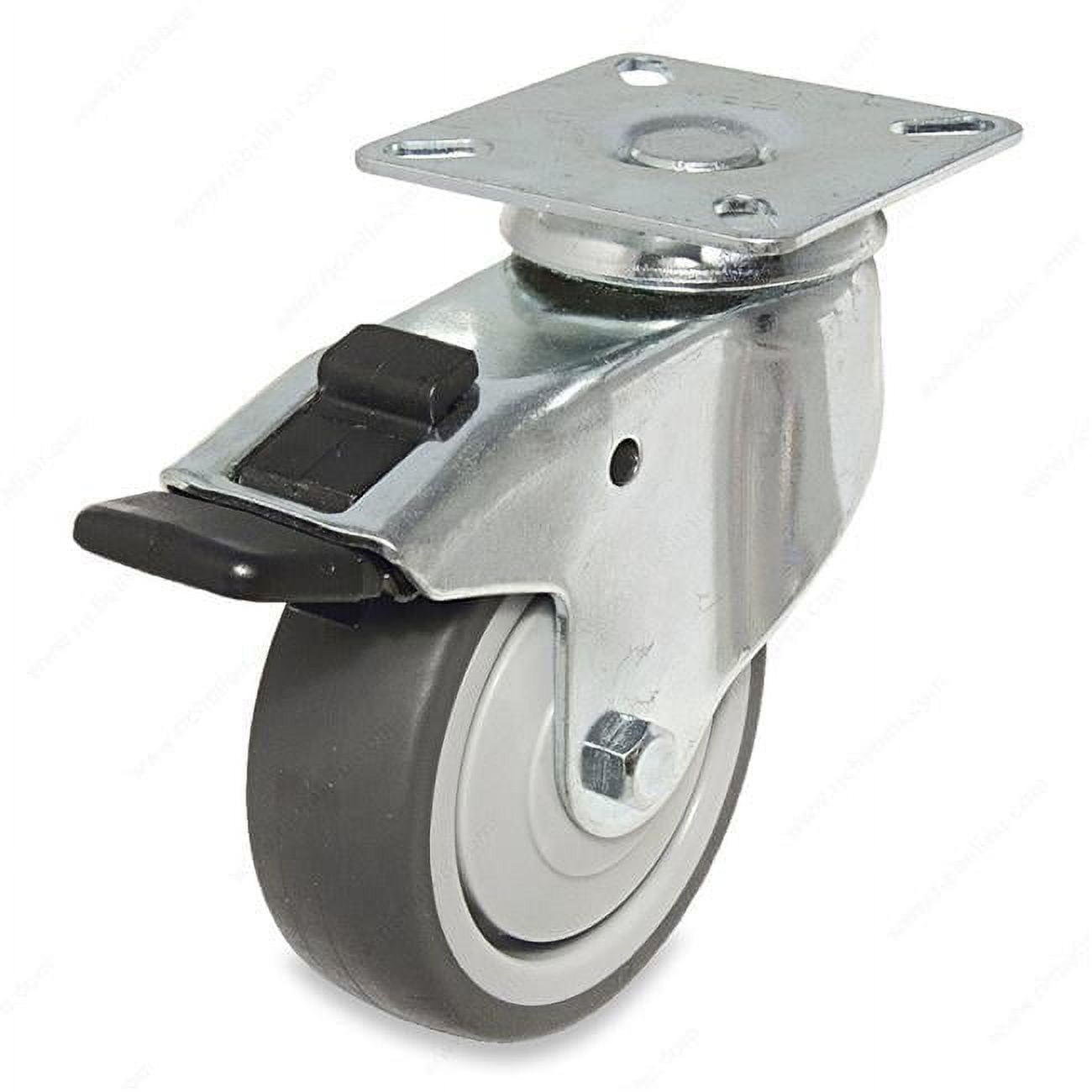Richelieu Hardware - F24785 - Industrial Gray Rubber Casters - Swivel ...