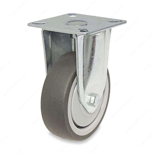 Richelieu Hardware - F24815 - Industrial Gray Rubber Casters - Fixed ...