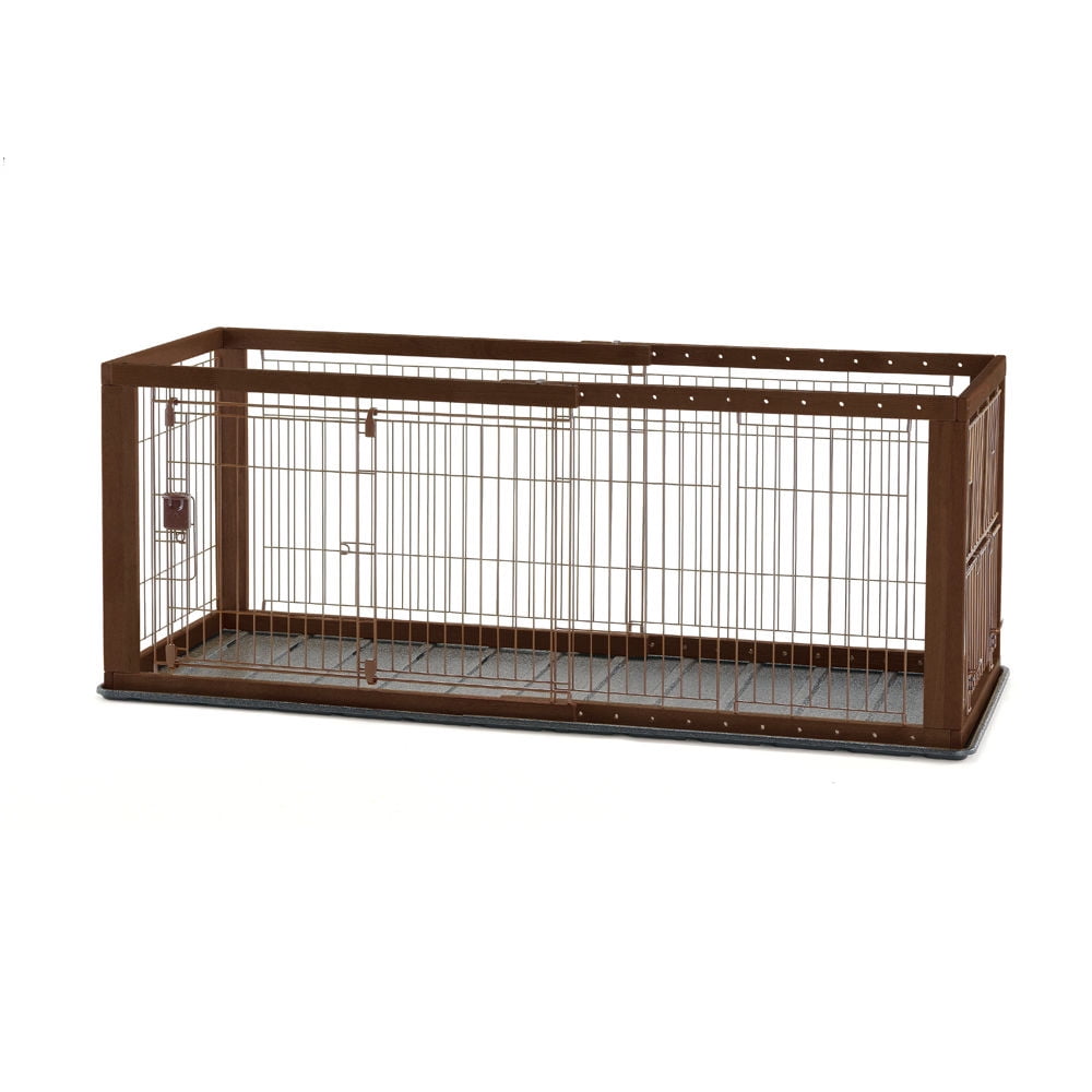 Richell Expandable Pet Crate With Floor Tray - Small - (37"-62.2"L x 24 ...