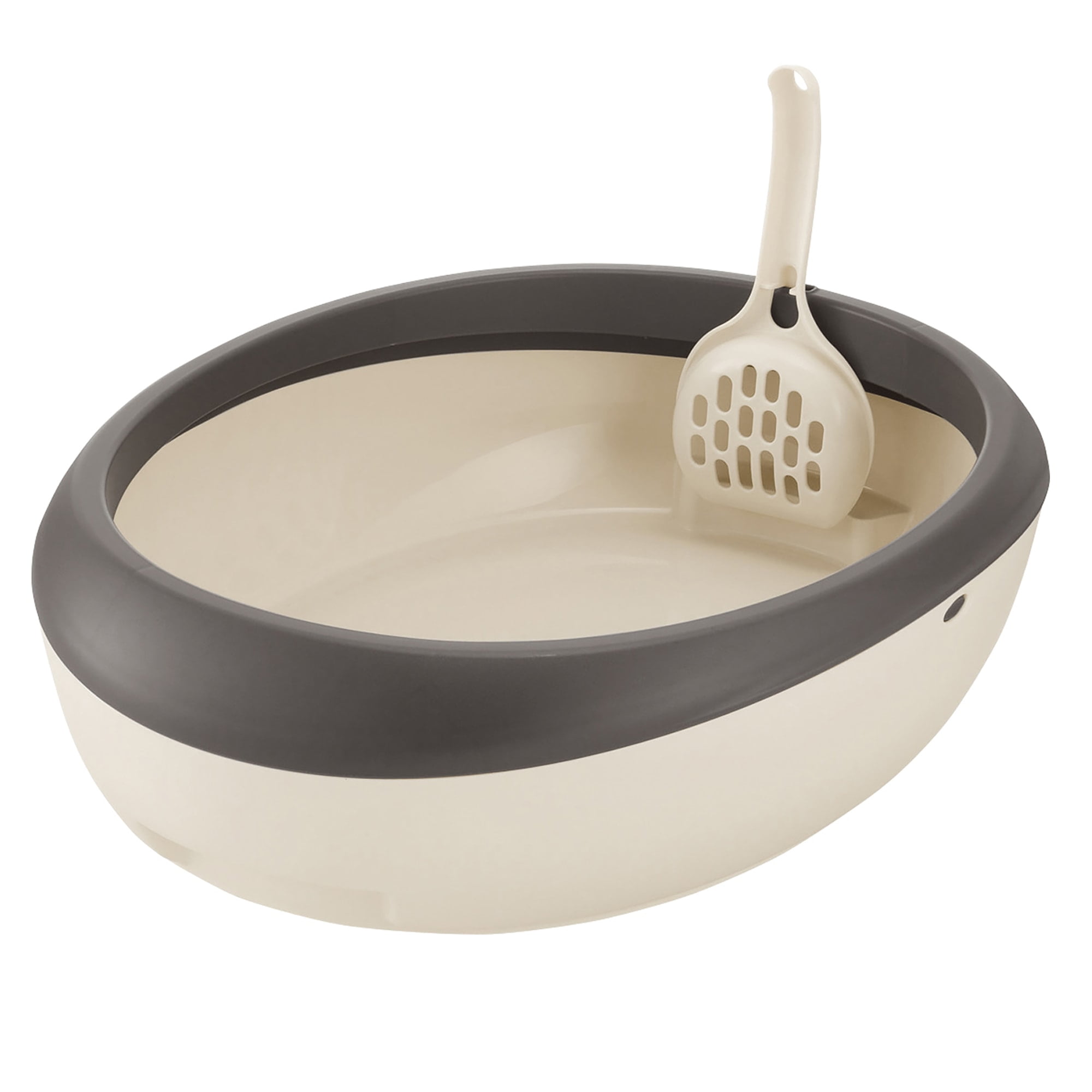 Richell PAW TRAX Top Open Cat Litter Pan in Brown, Easy Clean Cat ...