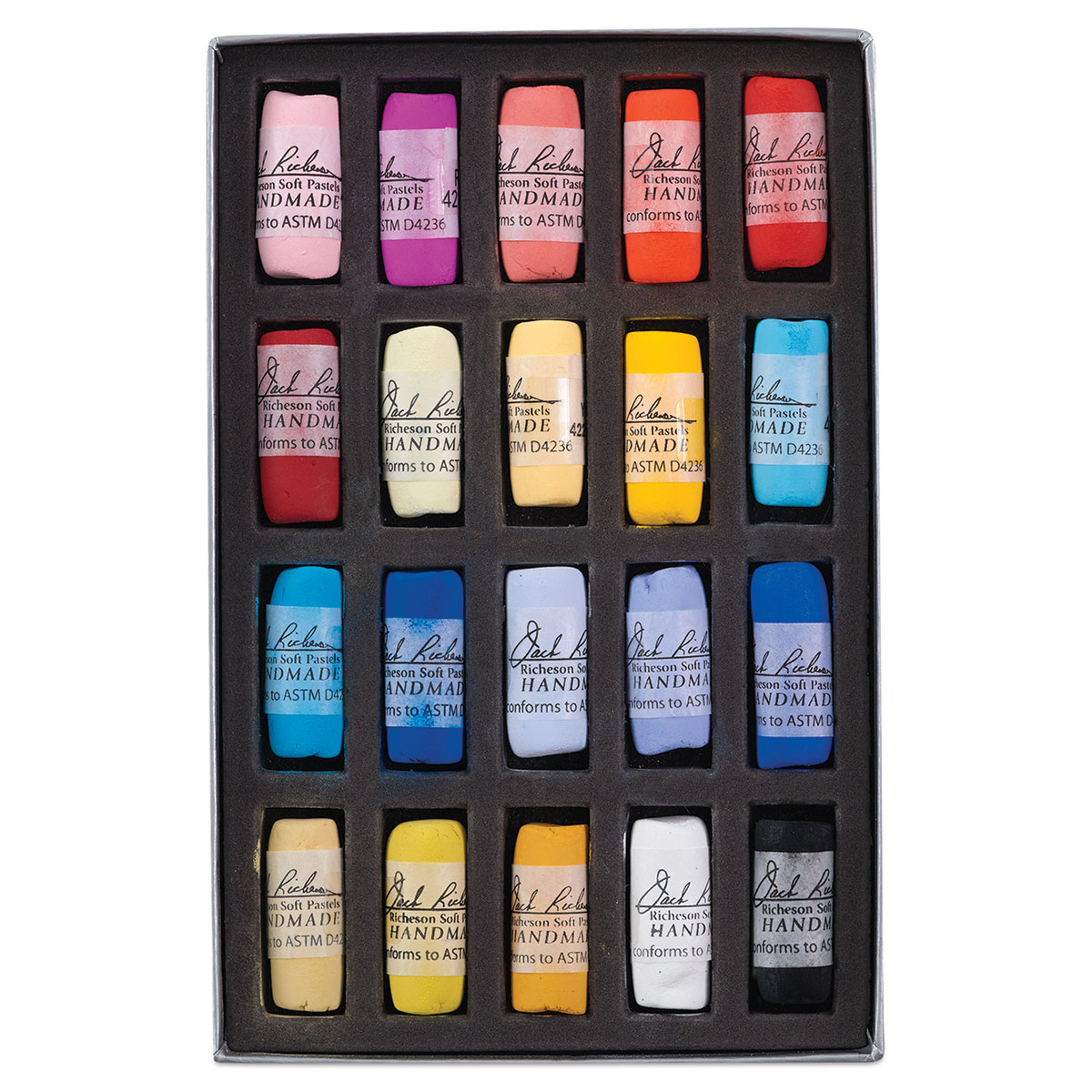 Richeson Soft Handrolled Pastels - Color Wheel, Primary, Set of 20 ...