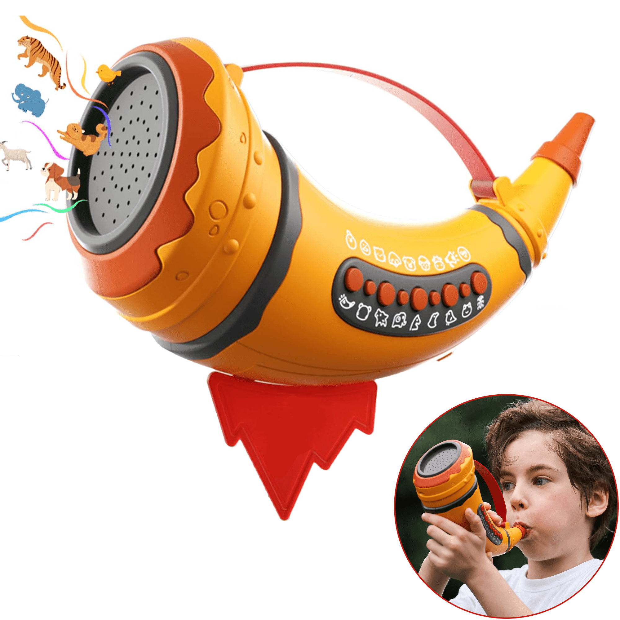 Richgv Animal Caller Toys for Kids, Hunting Toys Horn with 2 Modes 30 ...