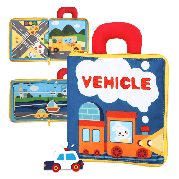 Dr.Rapeti 6-Pack Soft Cloth Books for Baby, Infant, Toddler - Sensorial ...