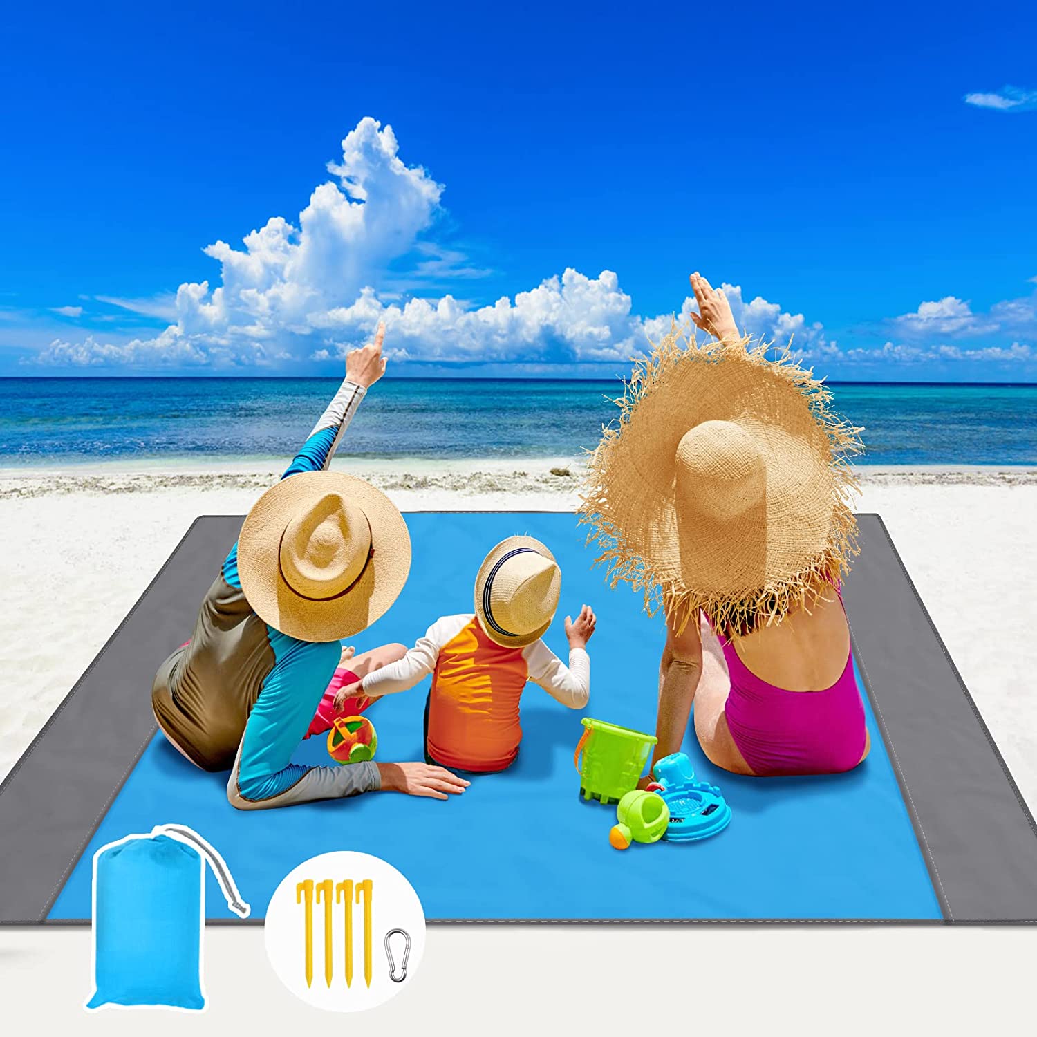 MAINSTAYS GREEN STRIPE FAMILY BEACH MAT - Walmart.com