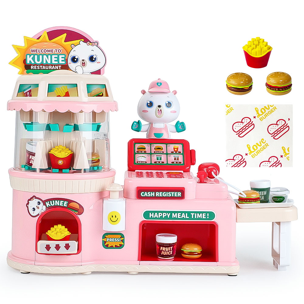 Cash Register for Kids – 30-Piece Set for Grocery Store Pretend Play ...