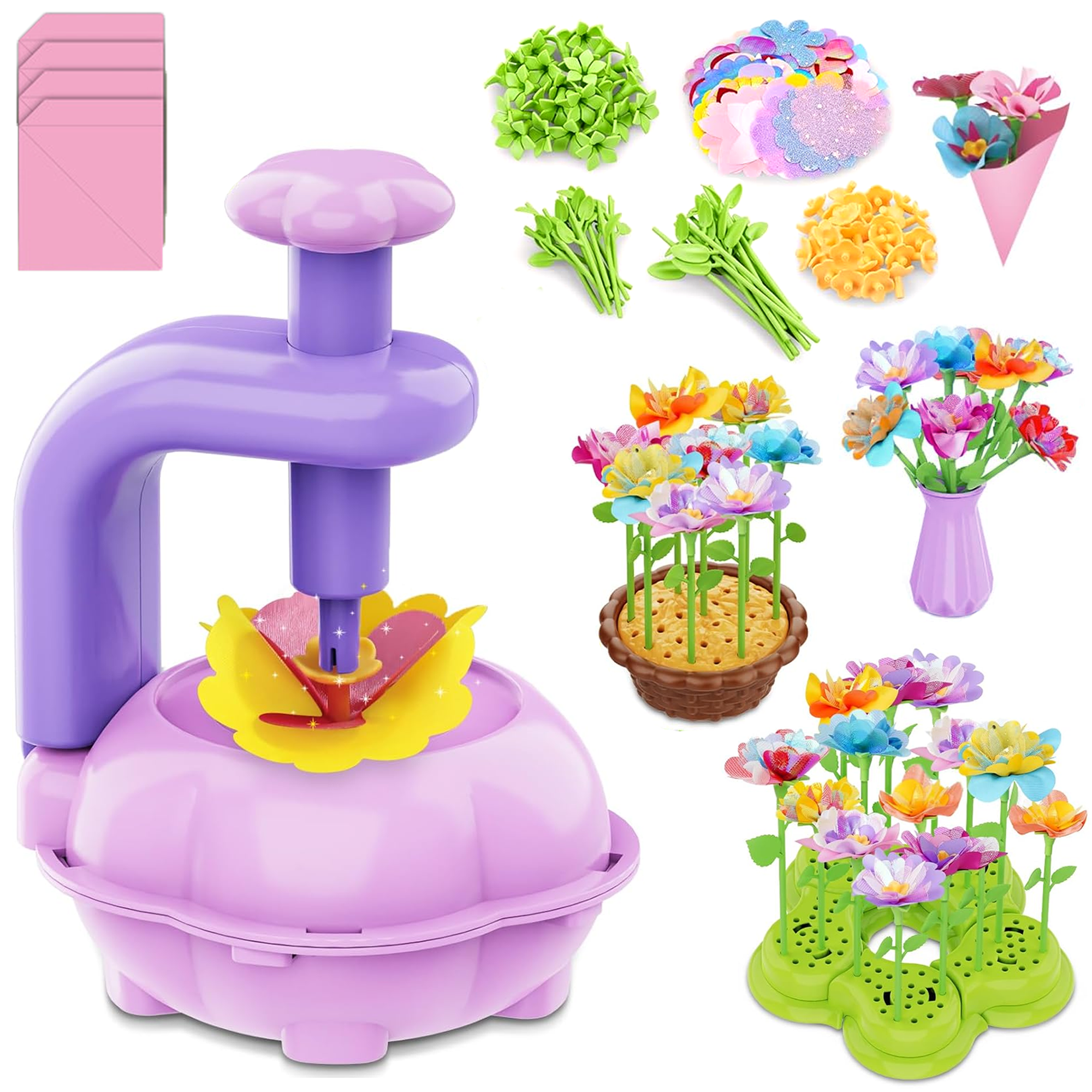Richgv Flower Bouquets Kits Toys for Girls, DIY Arts and Crafts for 4-8 ...