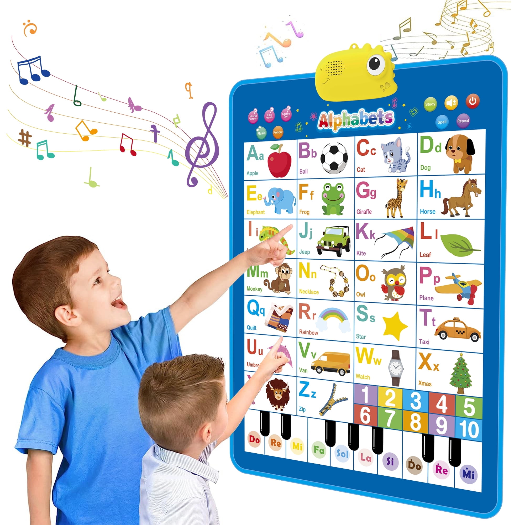 Autism Toys For Toddlers 3-4 Electronic Interactive Alphabet Wall Chart ...