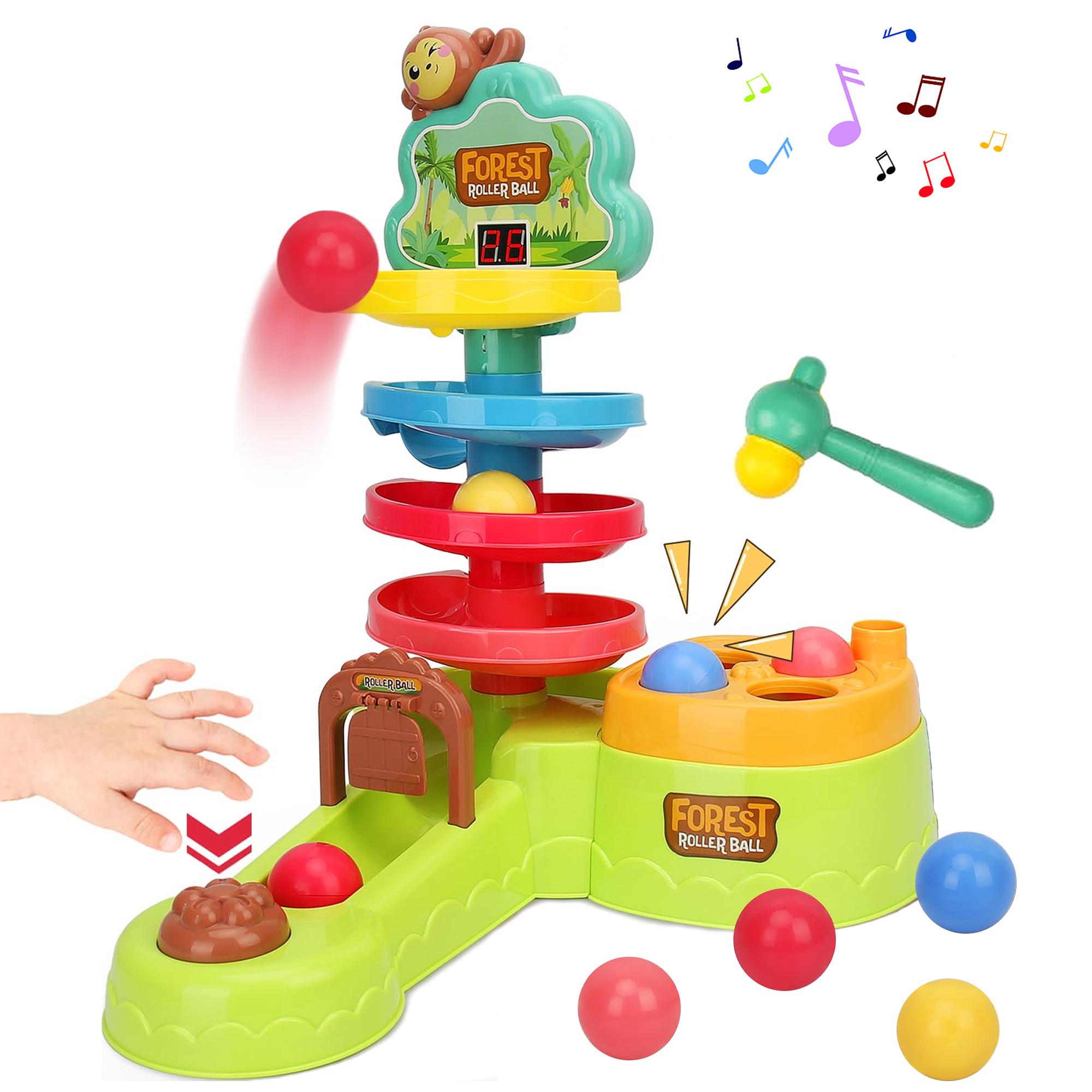 Customer reviews for Richgv Pound A Ball Toy and Ball Drop Toy with Scoring Game, 3 in 1 Ball ...