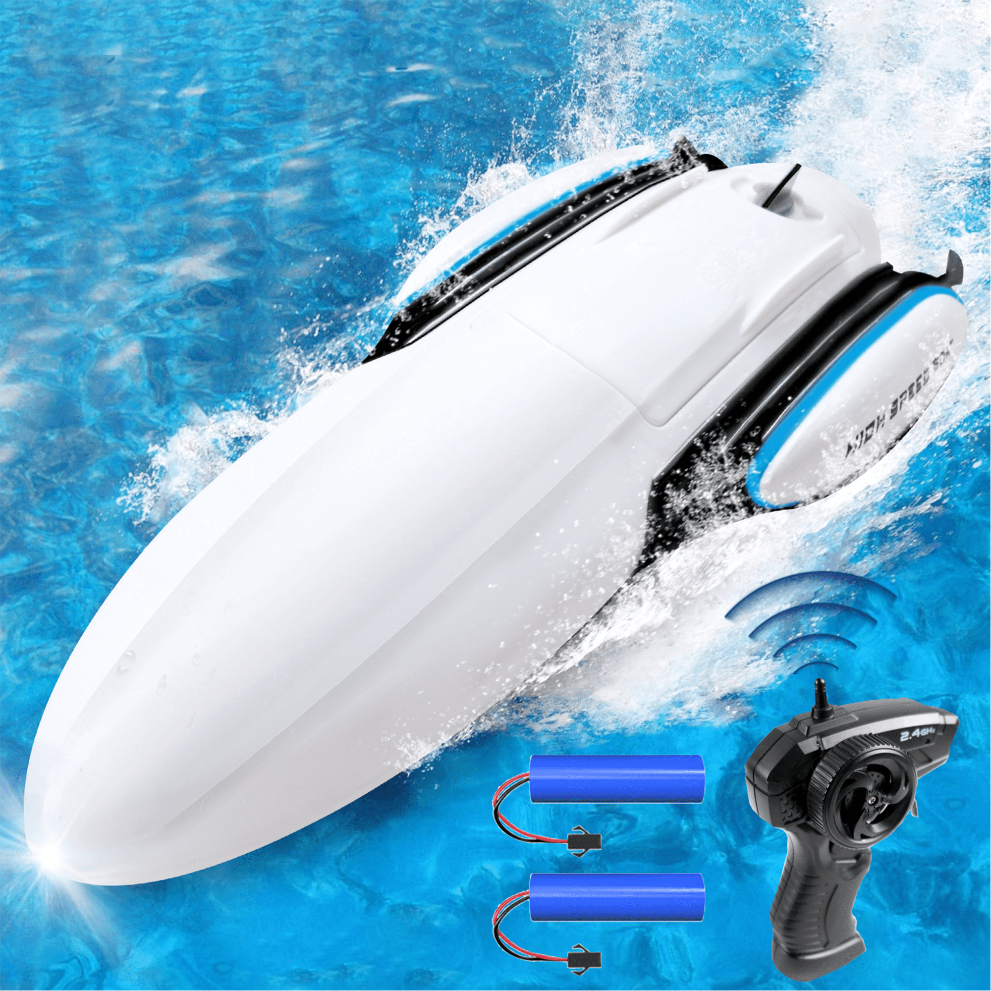 Richgv RC Boat Remote Control Boat for Pools and Lakes, Double-Sided ...