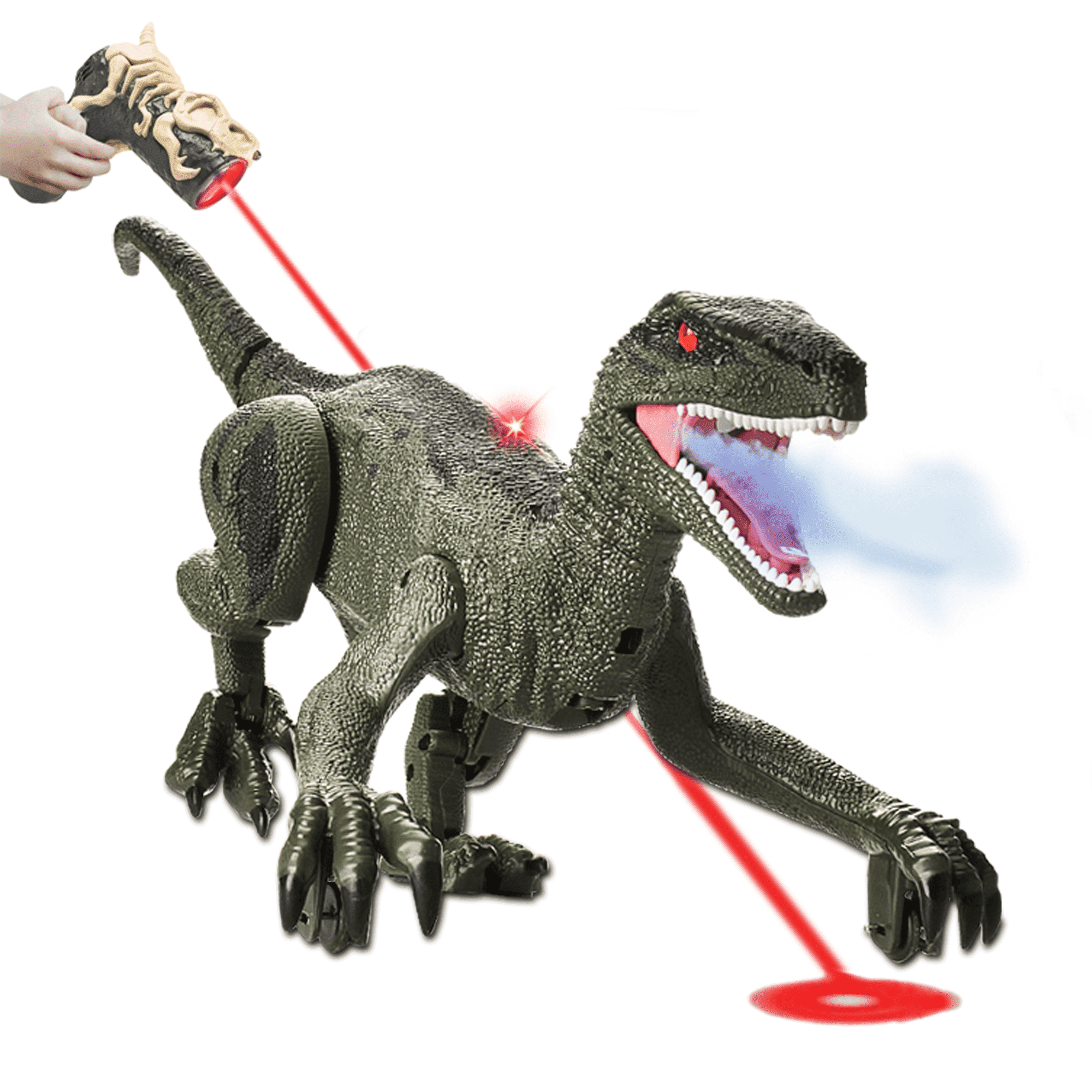 Richgv Laser Light Chasing RC Dinosaur Toy for Boys 3-8, Walking ...