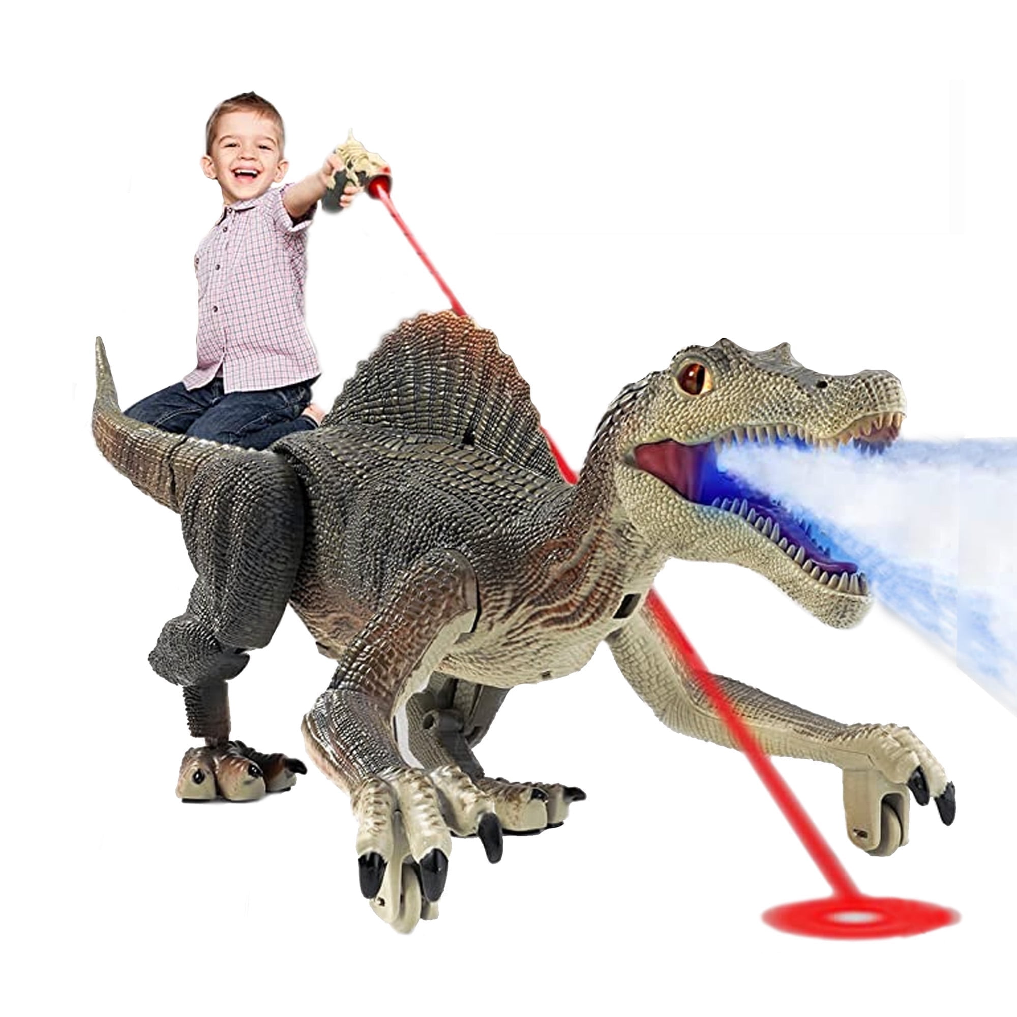 Richgv Remote Light Control Dinosaur Toys for Boys, Upgraded Remote ...