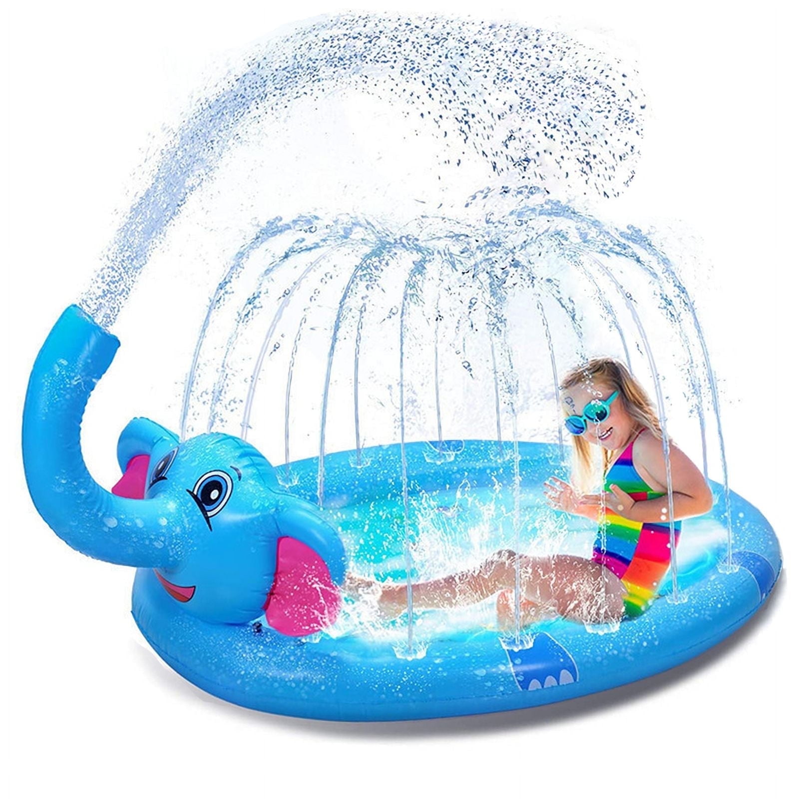 Richgv Elephant Theme Inflatable Sprinkler Play Mat, 82.7'' Kids ...