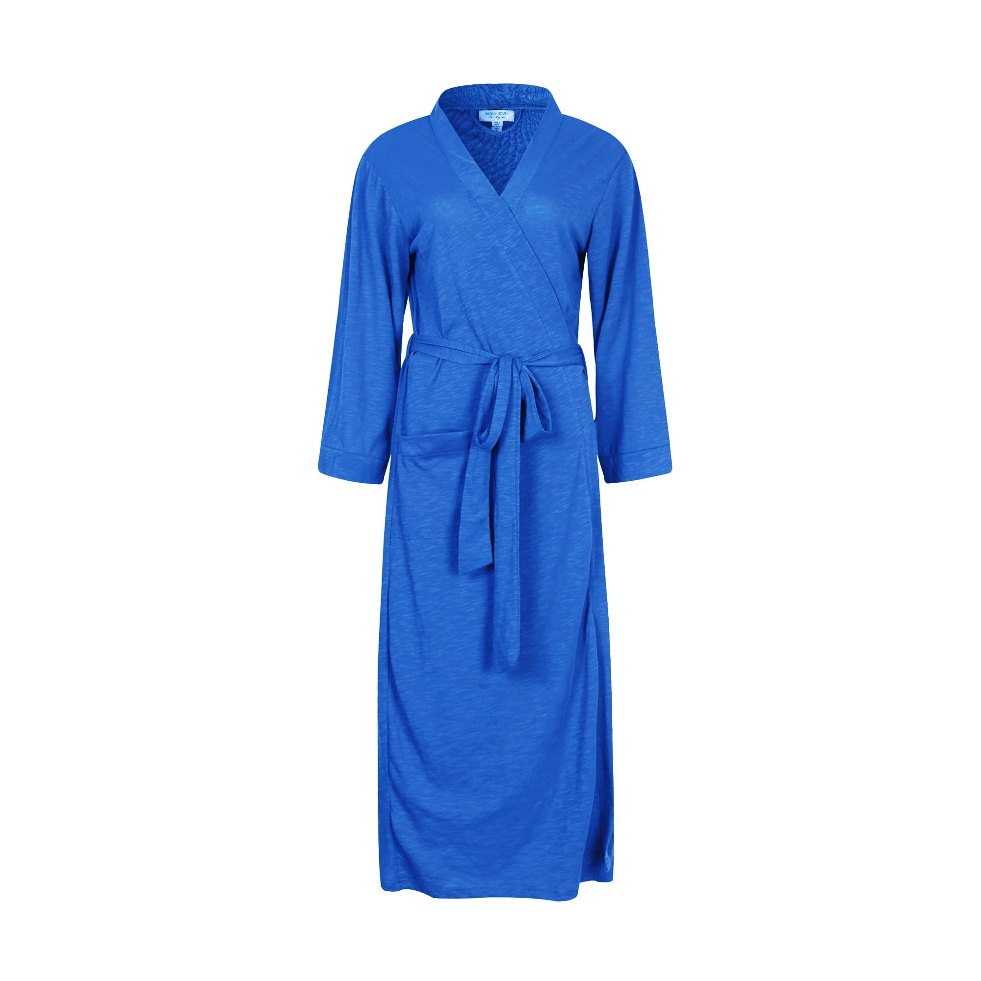 Richie House Bathrobe Kimono Women's Cotton Robe Long Belted Dressing ...
