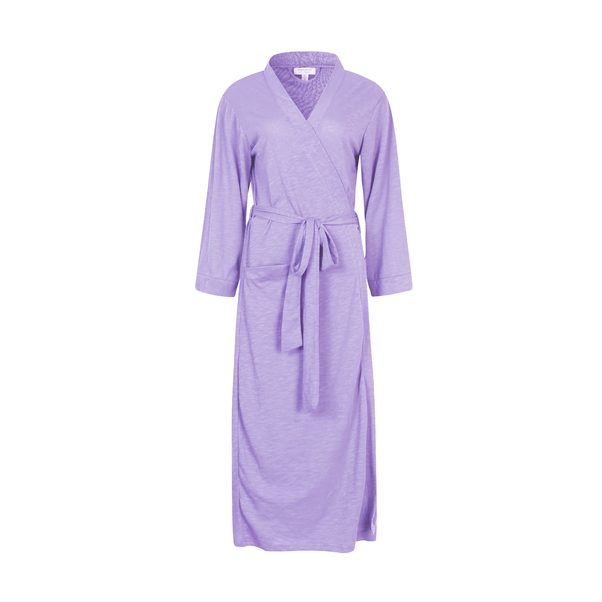 Richie House Bathrobe Kimono Women's Cotton Robe Long Belted Dressing ...