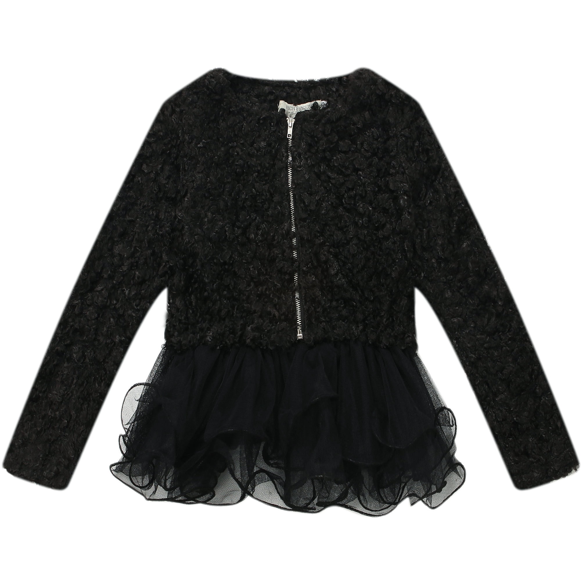 Richie House Girls' Coat with Ruffled Mesh Bottom RH1210 - Walmart.com