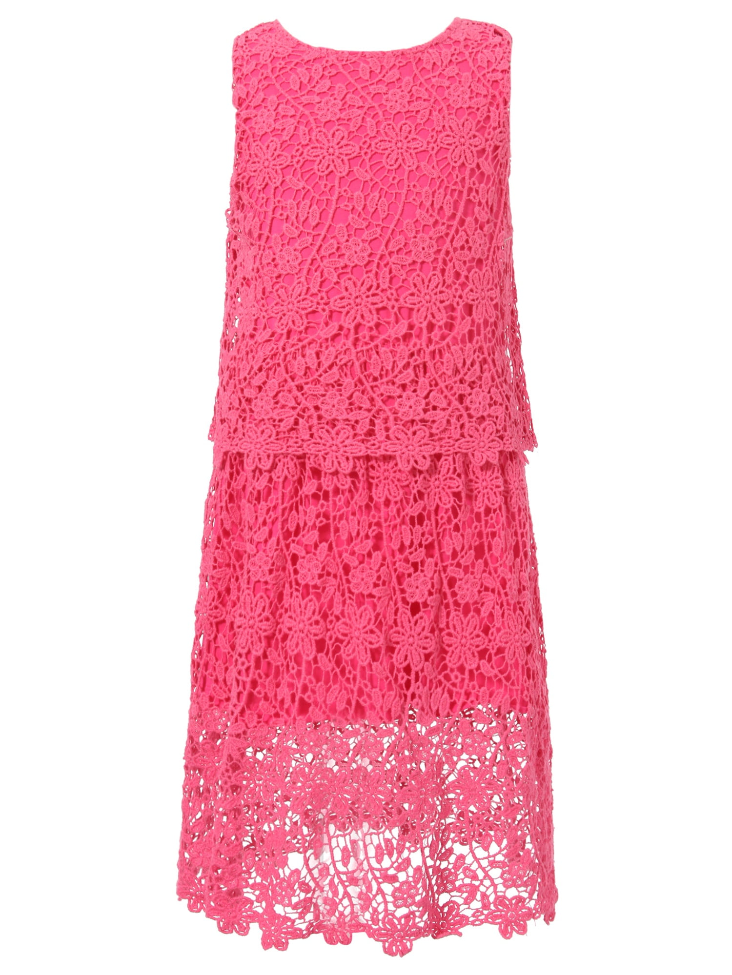 Richie House Girls' Dress With Laced Outlayer RH1690 - Walmart.com