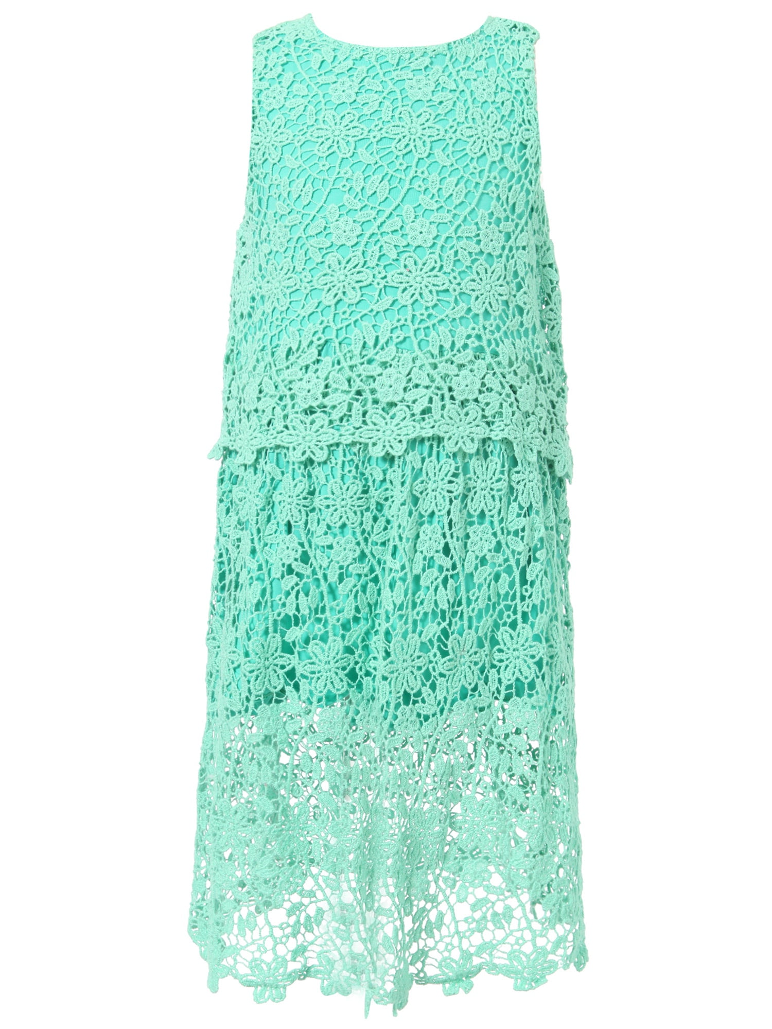 Richie House Girls' Dress With Laced Outlayer RH1690 - Walmart.com