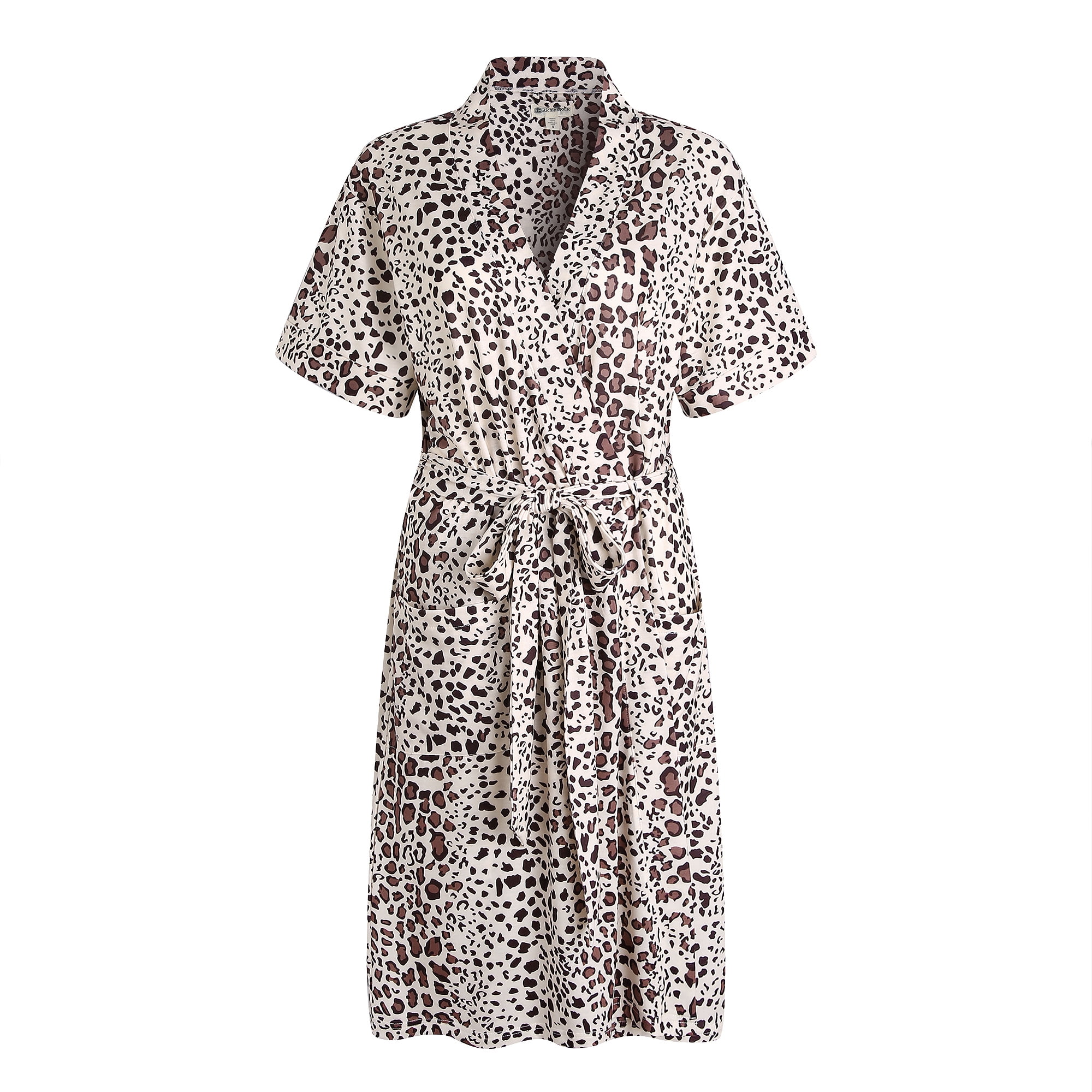 Richie House Women Kimono Robes Short Knit Bathrobe Vneck Casual Lounge ...