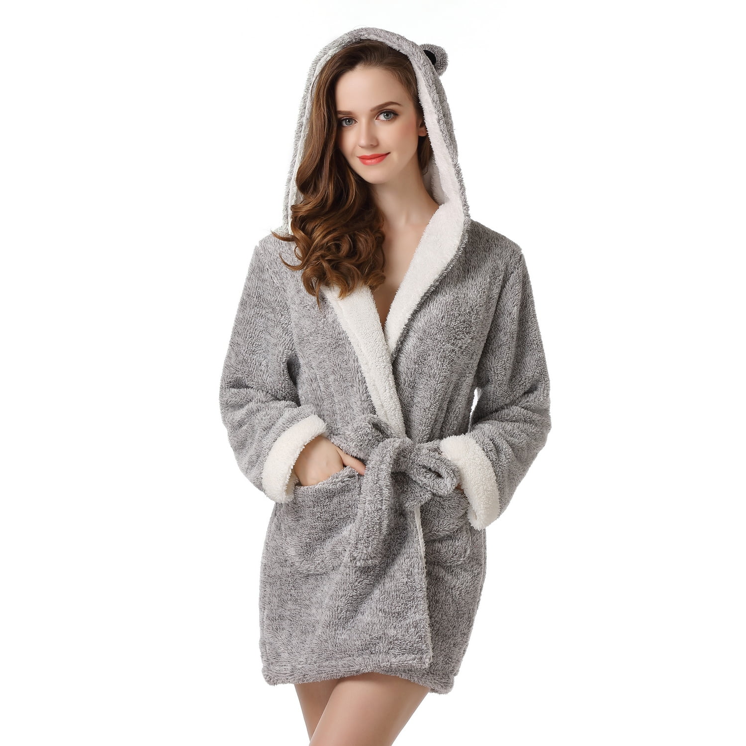 Richie House Women's Bathrobe Robe with Two Ears RHW2498 - Walmart.com
