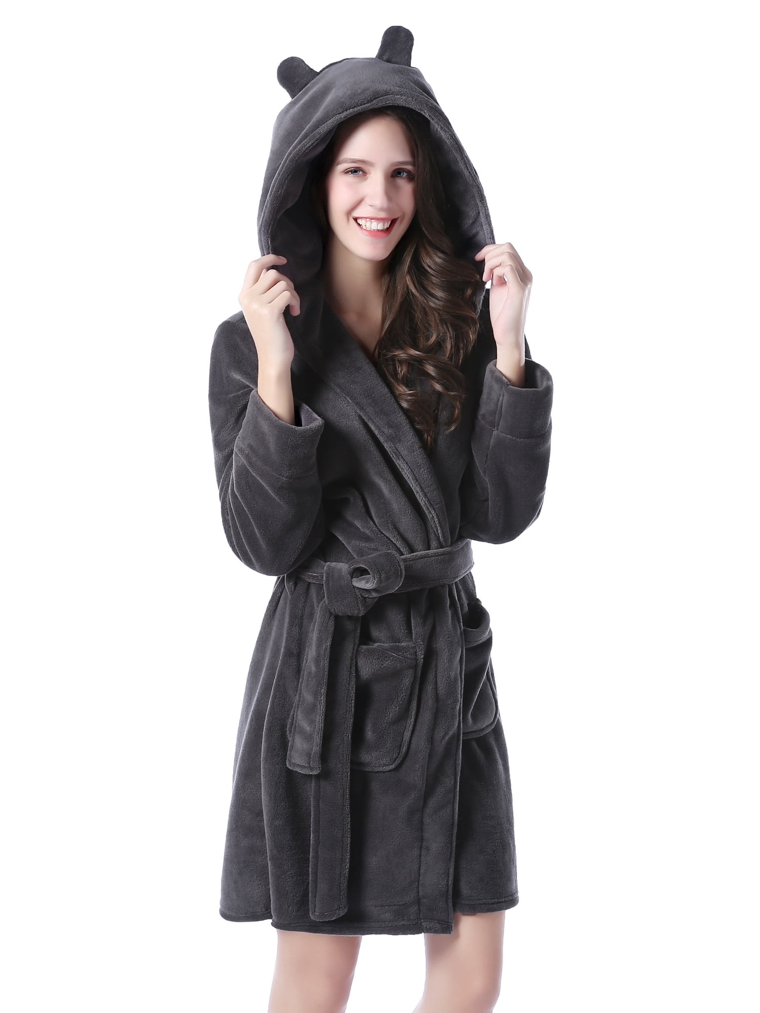 Richie House Women's Bathrobe Robe with Two Ears RHW2498 - Walmart.com