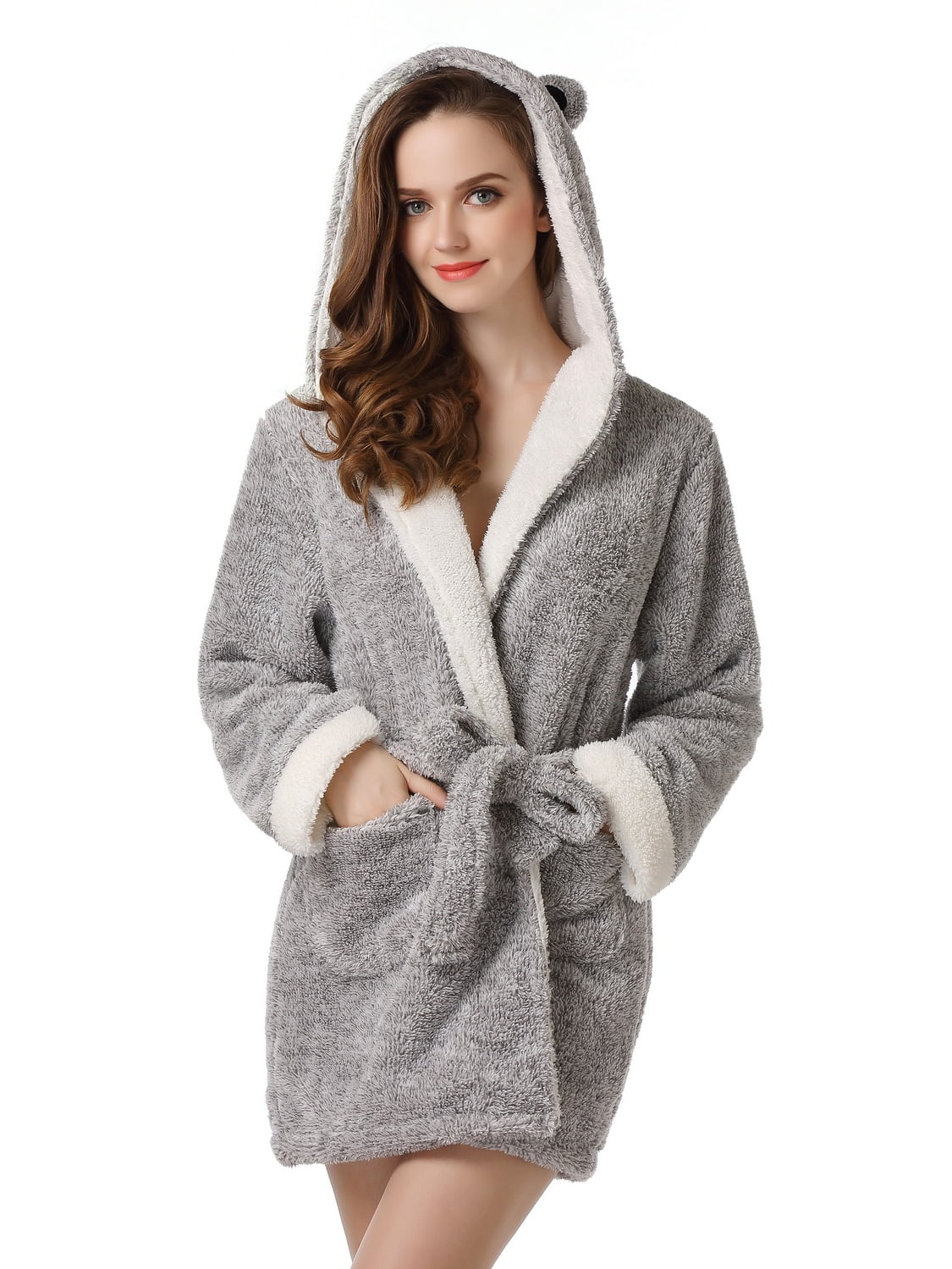Richie House Women's Bathrobe Robe with Two Ears RHW2498 - Walmart.com