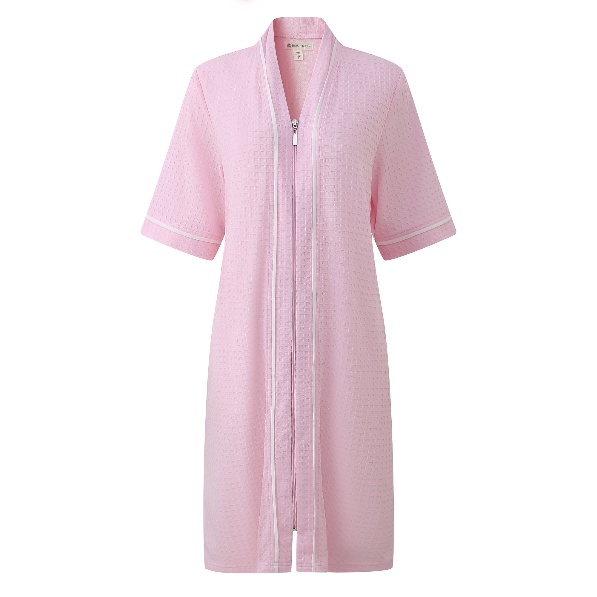 Richie House Women's Button Front Duster Zip up Bathrobes Short ...