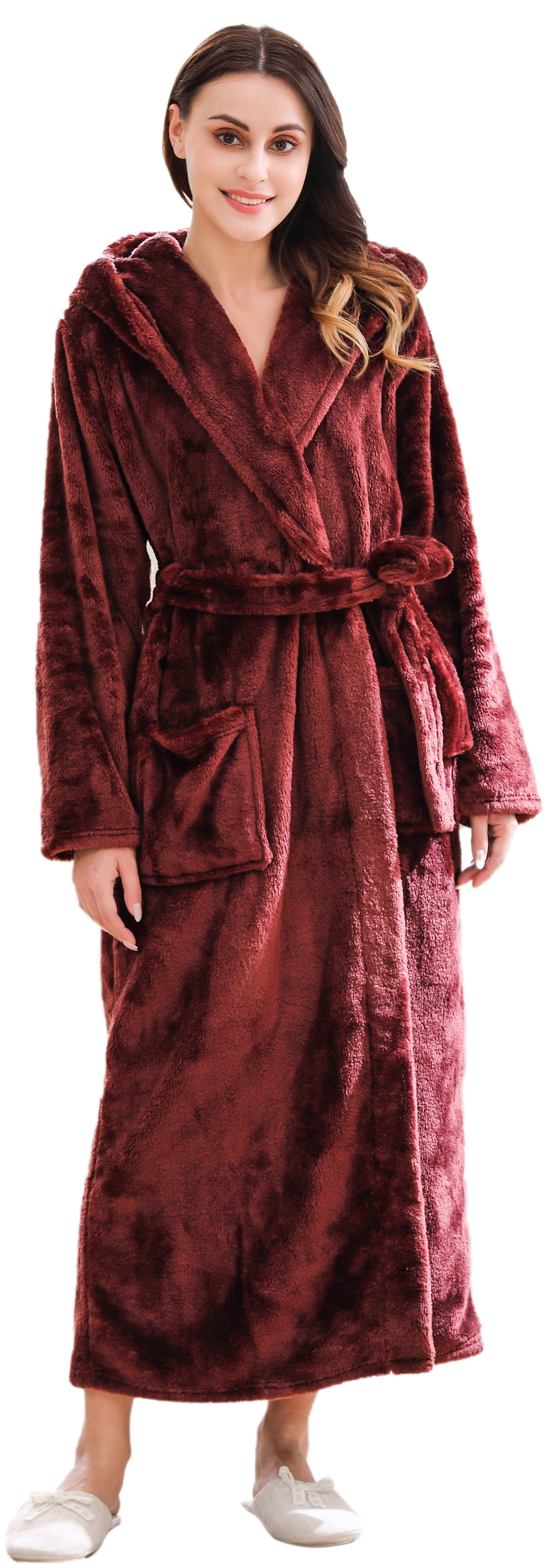 Richie House Women's Fleece Robe with Hood RHWN2233 - Walmart.com