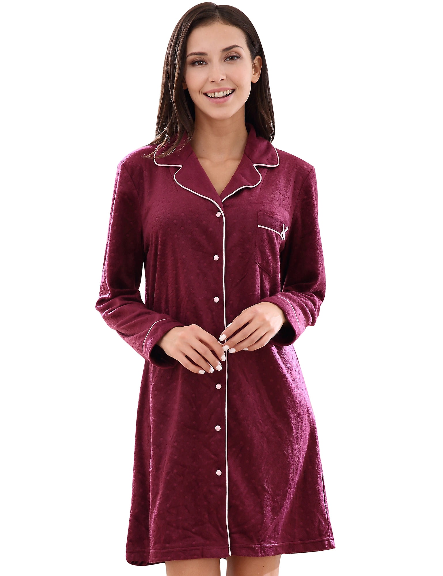 Richie House Women's Medium Style Fleece Top Pajama RHW2761-B-M ...