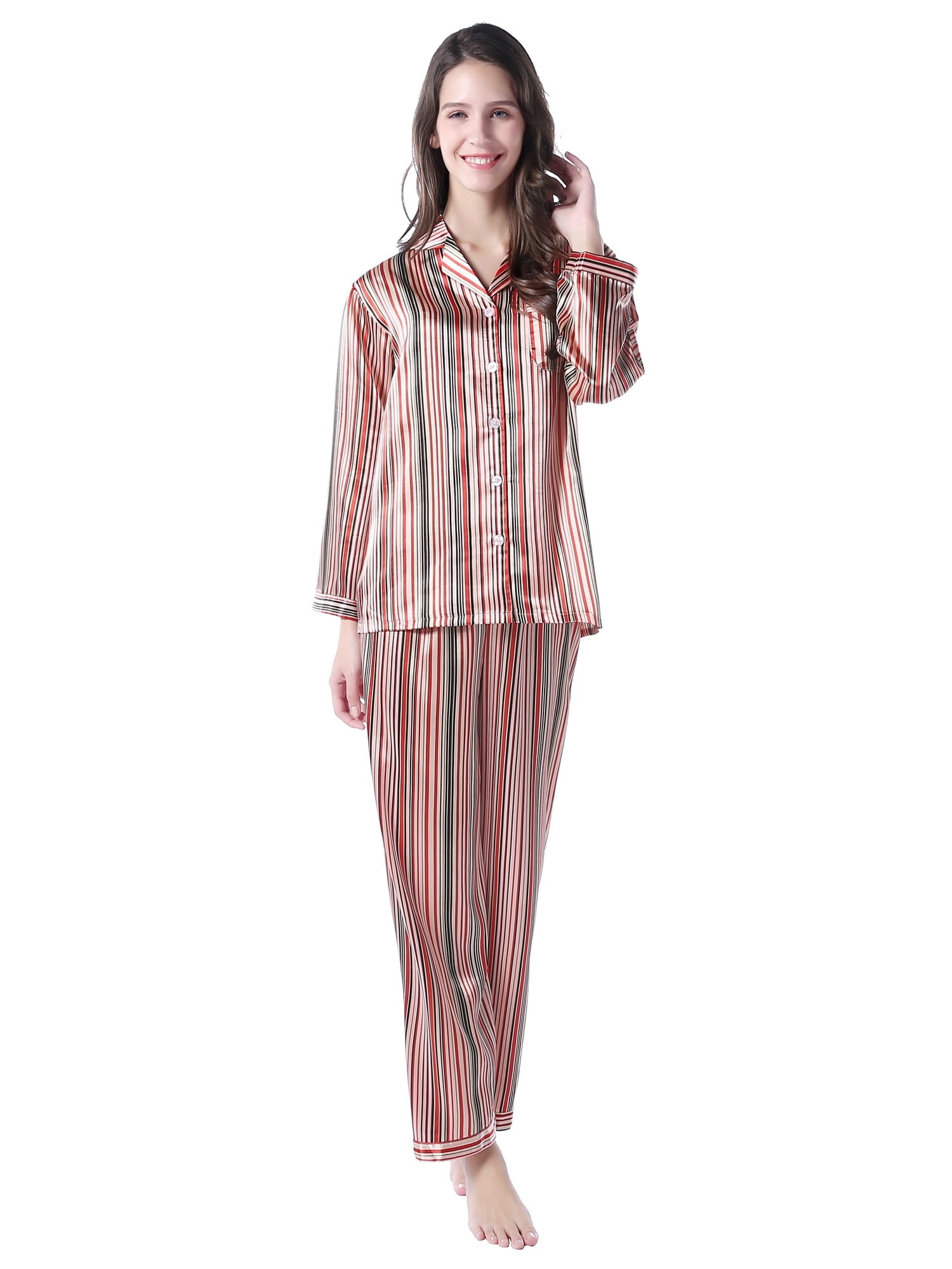 Richie House Women's Satin Two-piece Sleepwear Set RHW2742 - Walmart.com