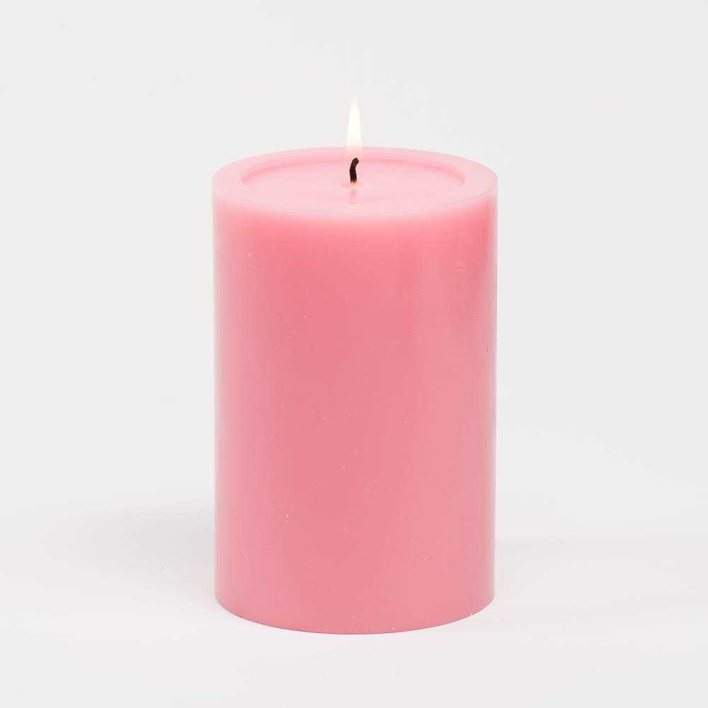 Richland 4" x 6" Pink Pillar Candle - Walmart.com