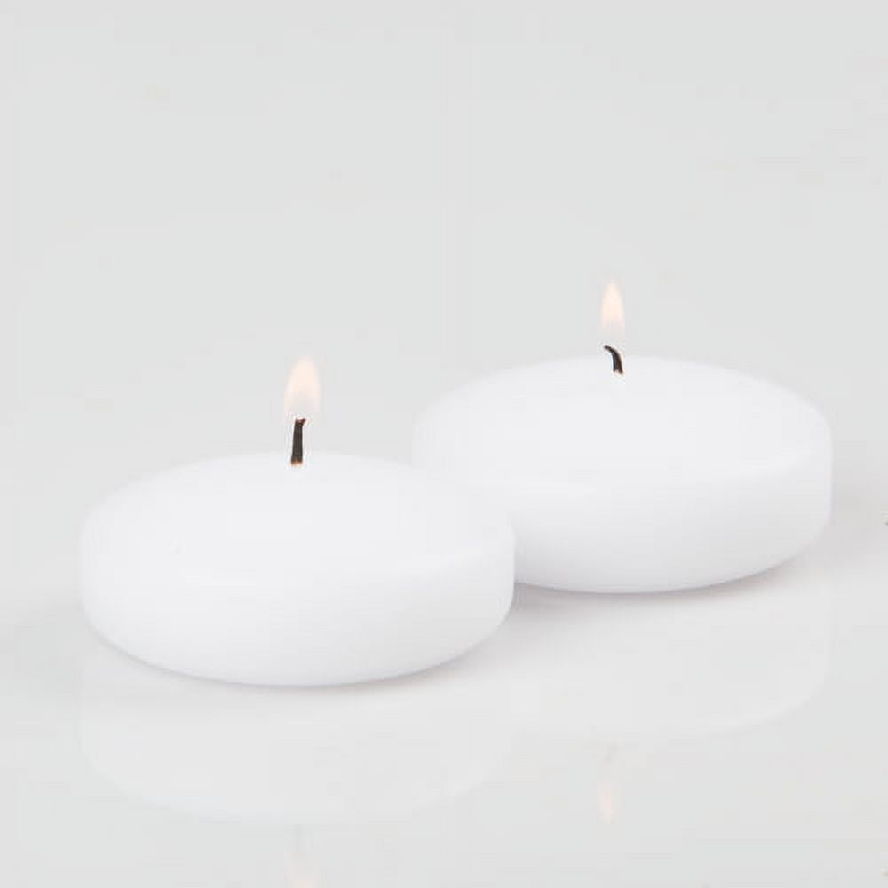 "Richland Bulk Round Floating Candles 3"" White Set of 96 for Wedding ...
