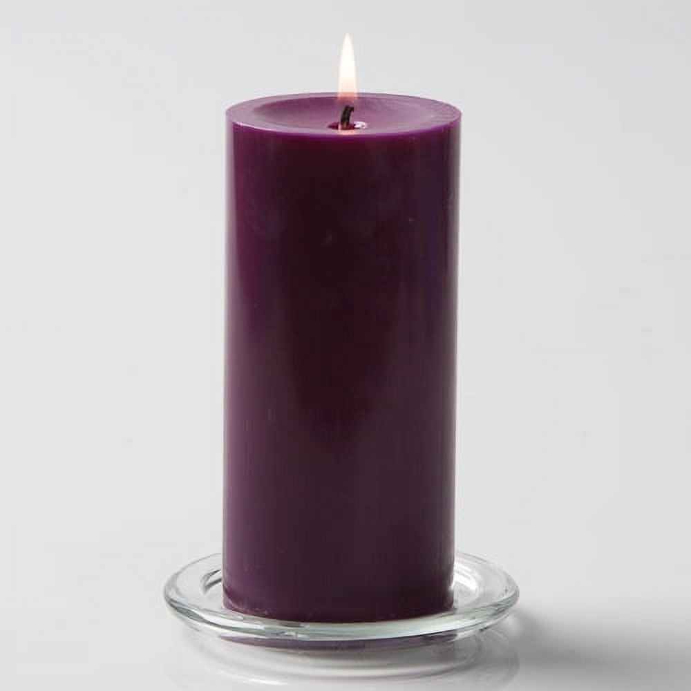 "Richland Long Burning Colored Pillar Candle, 3"" x 6"", Purple ...