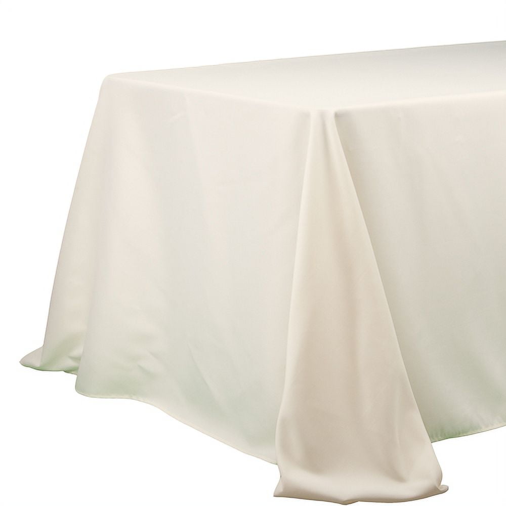 Richland Rectangle Tablecloth 90"x132" Ivory Set of 10 - Walmart.com