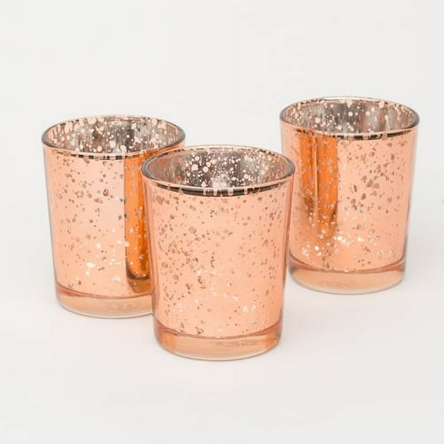Richland Rose Gold Mercury Votive Holder Set Of 12