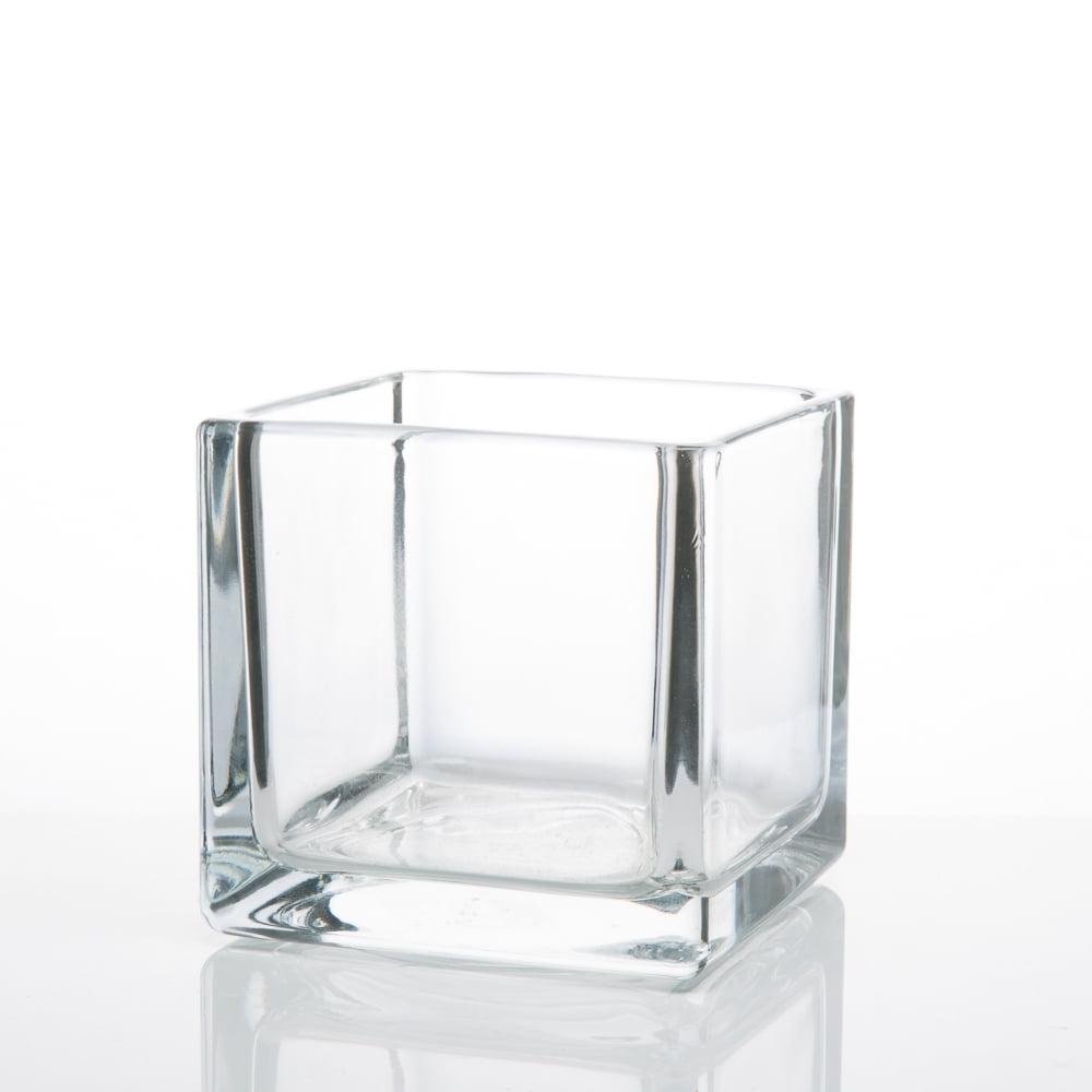 "Richland Set of 12 - 4"" Square Glass Cube Vases" - Walmart.com