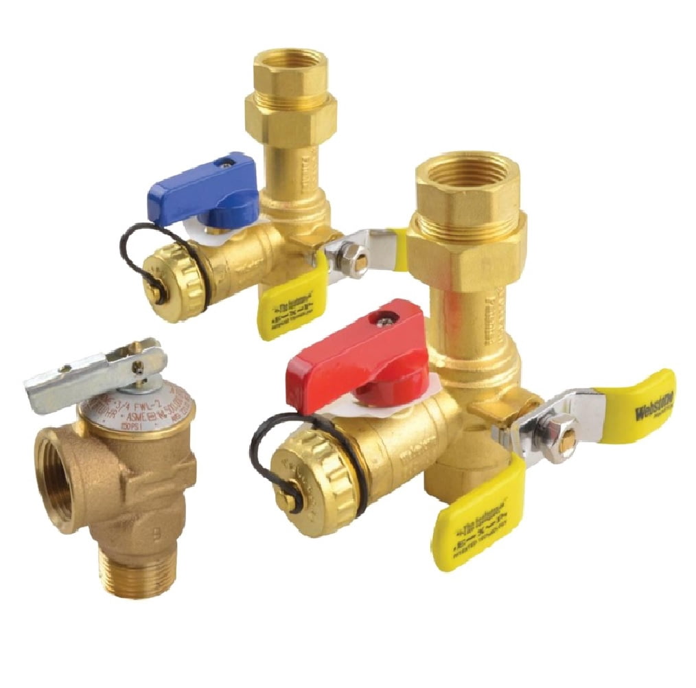 Richmond RTG20326 Tankless Service Valve Kit, Brass - Walmart Business ...