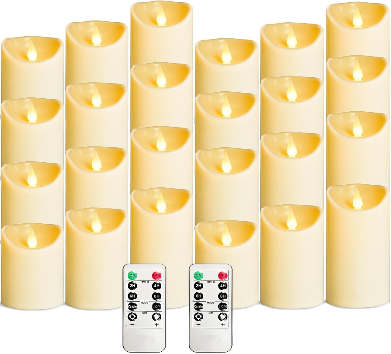 Richmoon Led Flameless Candles Outdoor Indoor Battery Operated ...