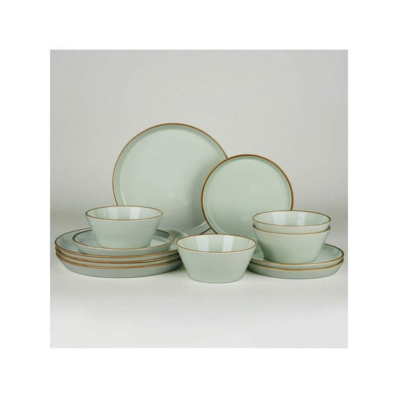 Richmount 12-Piece Plates And Bowls Sets For 4, 12 Pieces Stoneware ...