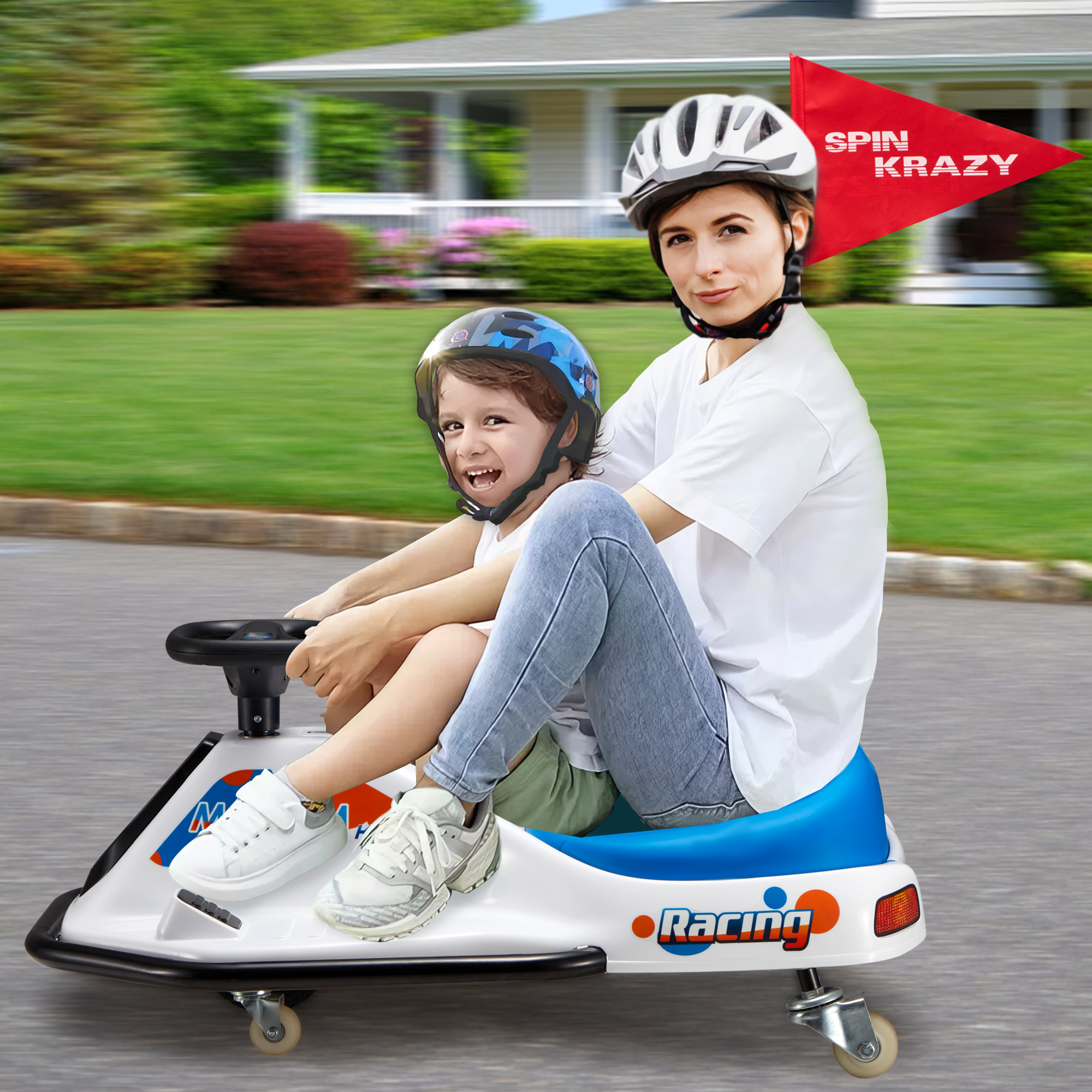 Razor Crazy Cart Shift - Blue, Electric Drifting Go Kart for Kids - 12V ...