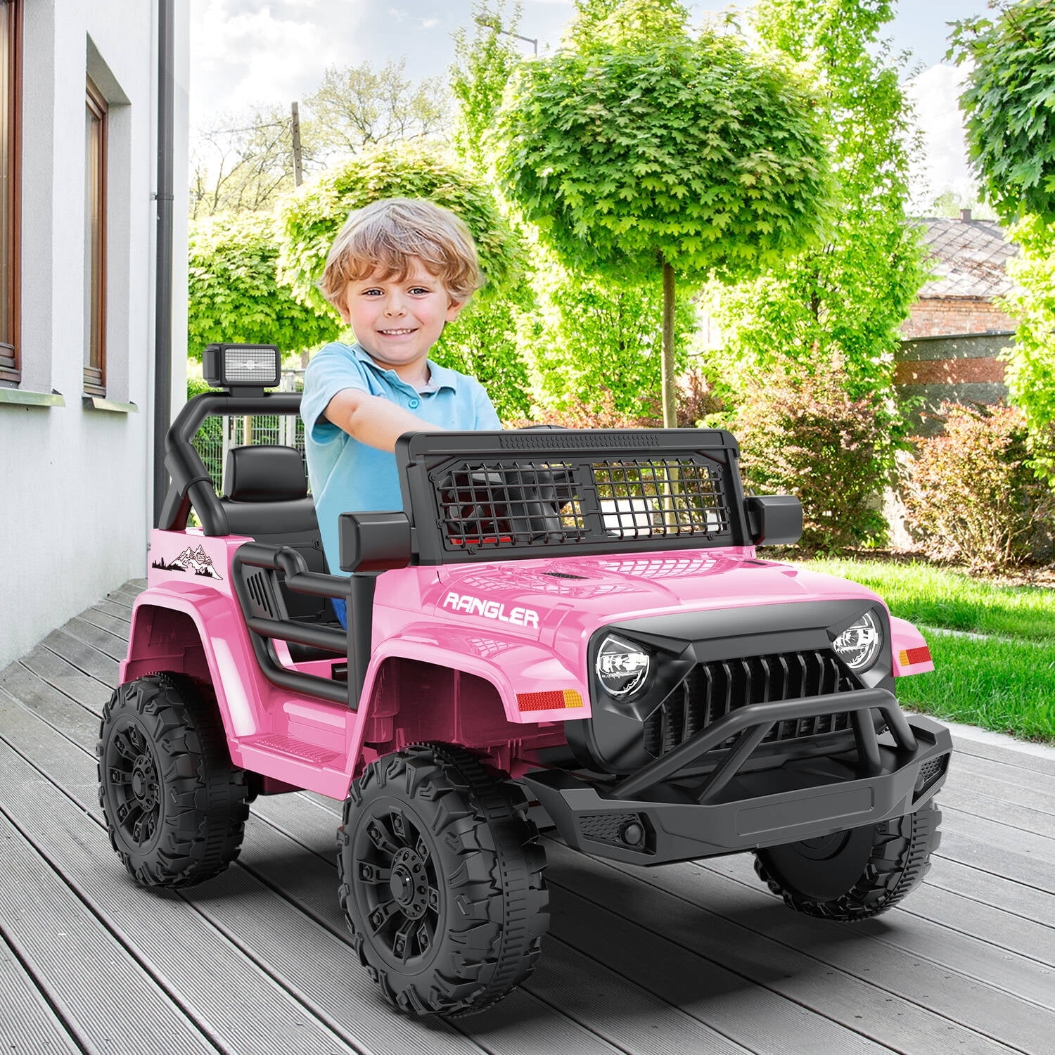 Richryce Motorized Kids Ride on Jeep Car, 12V 4.5AH Battery Powered ...