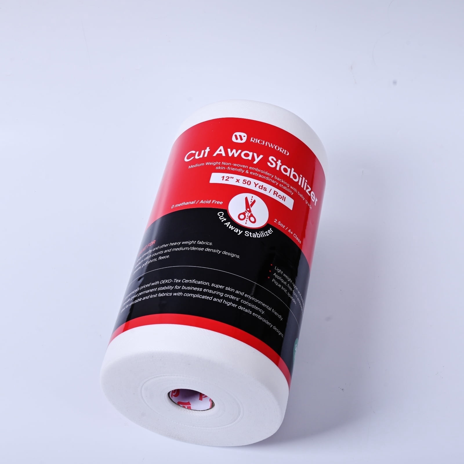 Richword Cut Away Machine Embroidery Stabilizer Backing 12" x 50 Yd ...